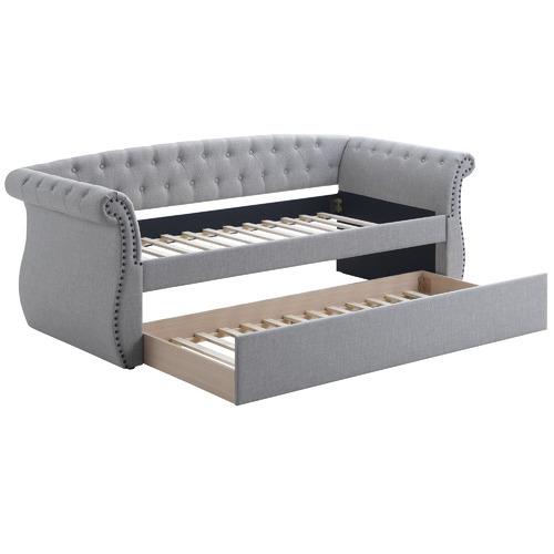 Temple Webster Windsor Chesterfield Single Sofa Daybed with Trundle